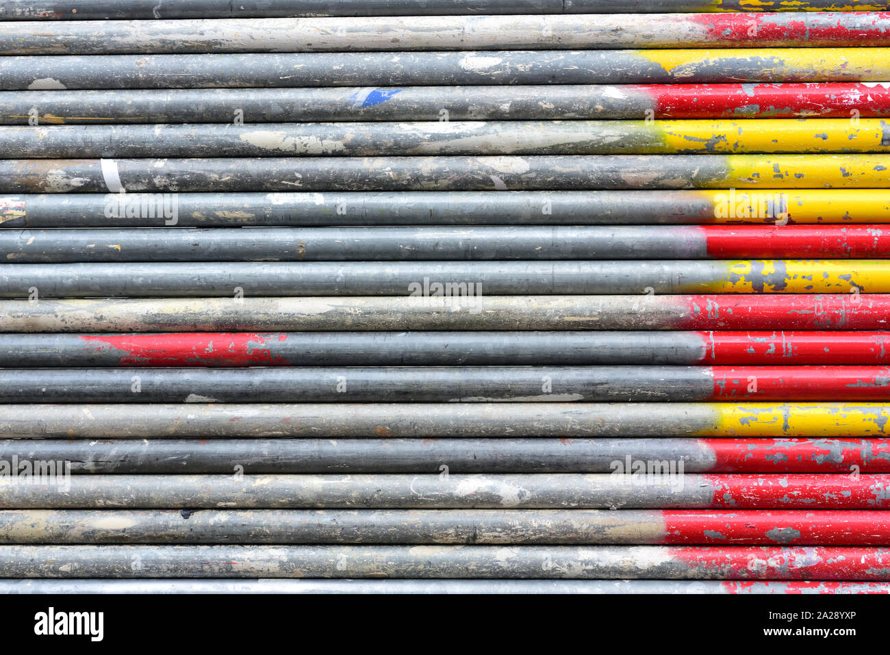 Background of transverse used metal bars, which form the basis of a ...