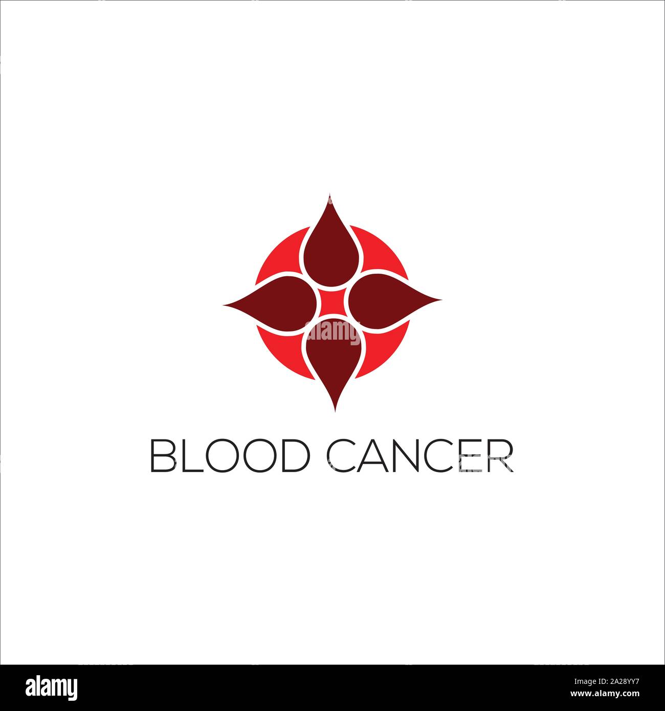 cancer vector icon design Template. Blood Cancer logo design Stock ...
