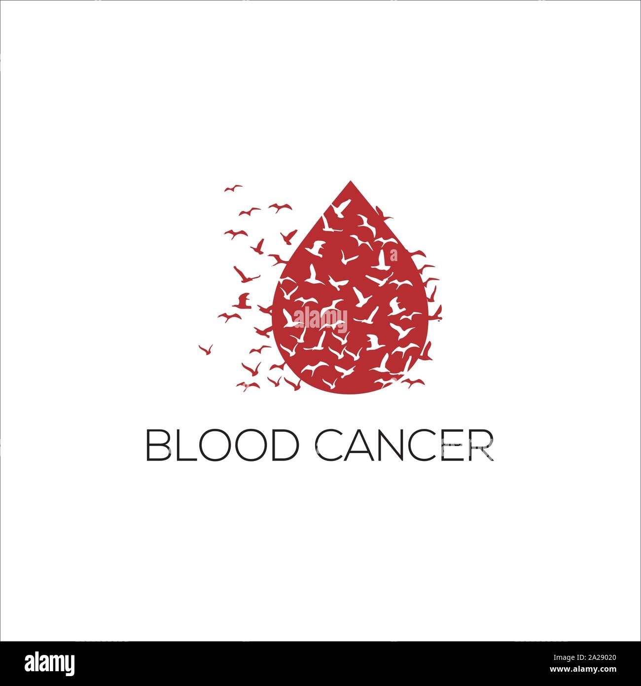 cancer vector icon design Template. Blood Cancer logo design Stock ...