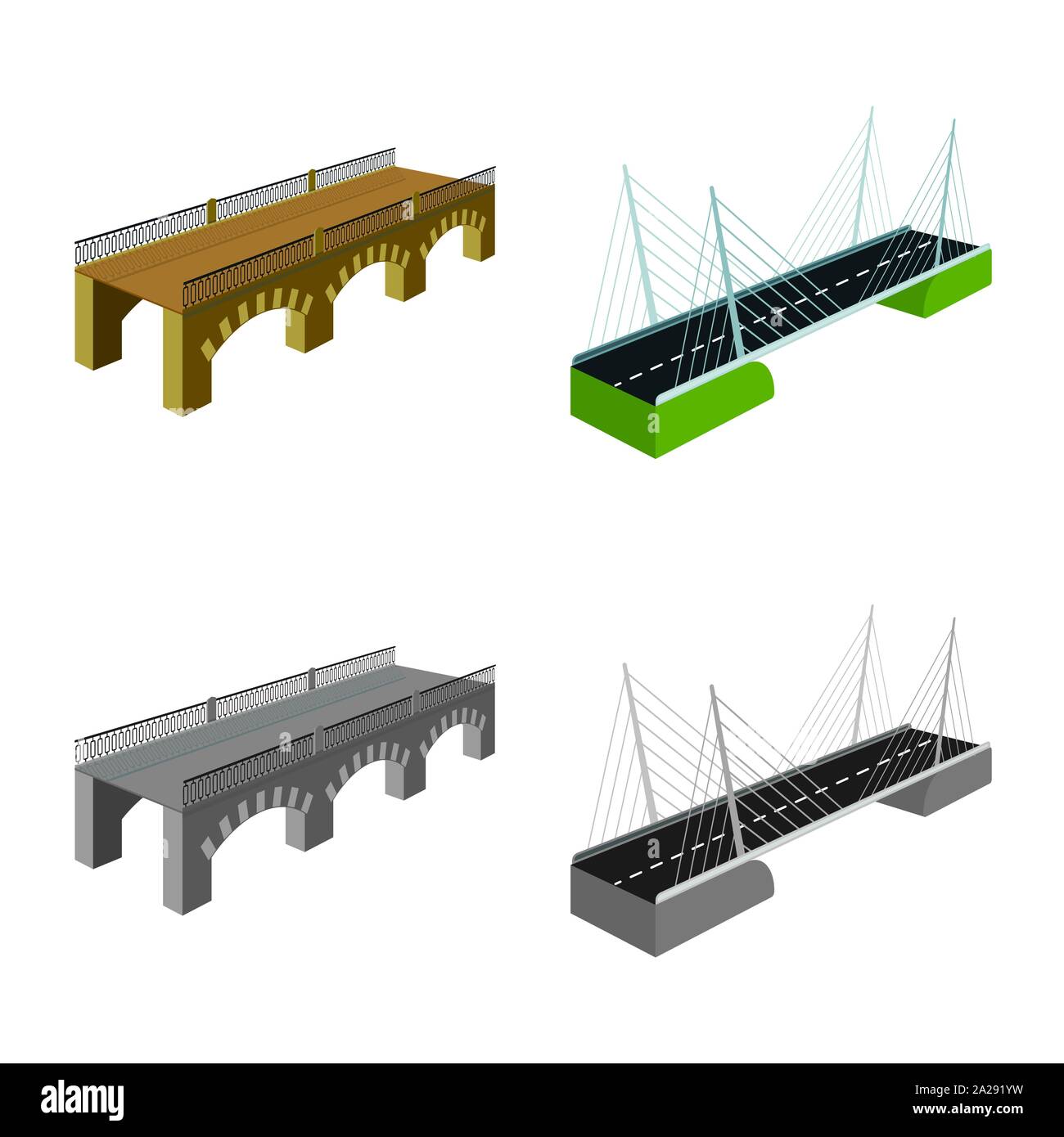 Vector design of connection and design sign. Set of connection and side ...