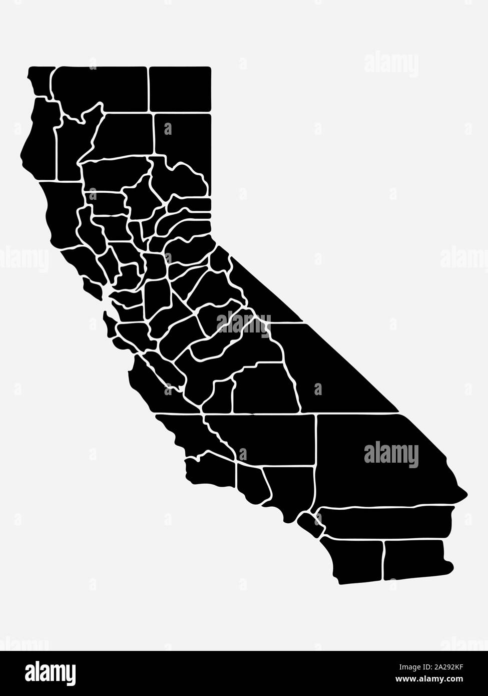 U.S. State of California Map Vector illustration eps 10 Stock Vector ...