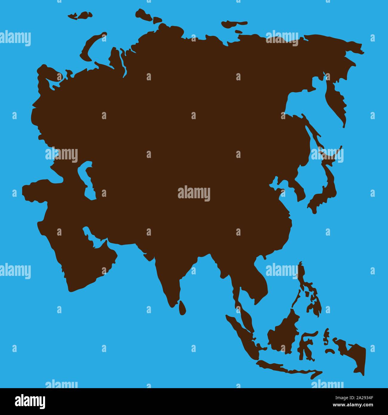 Asia map card paper Vector illustration eps 10 Stock Vector Image & Art ...