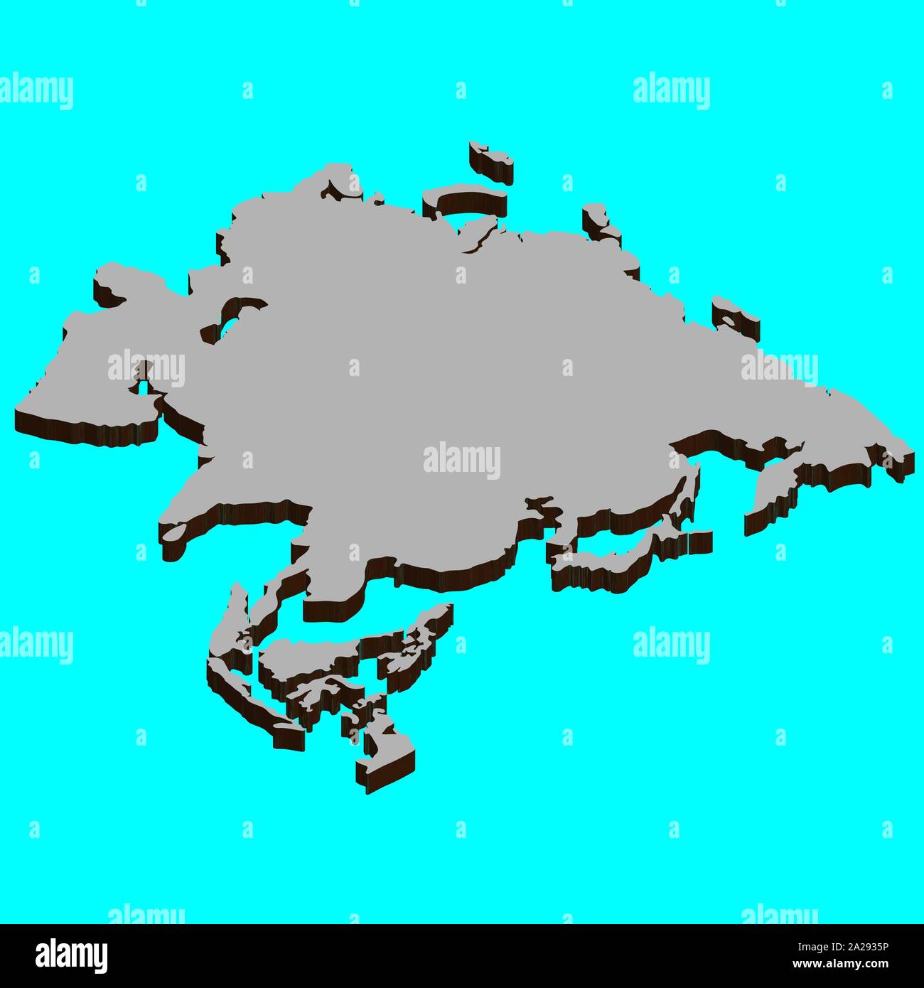 Asia map card paper Vector illustration eps 10 Stock Vector Image & Art ...