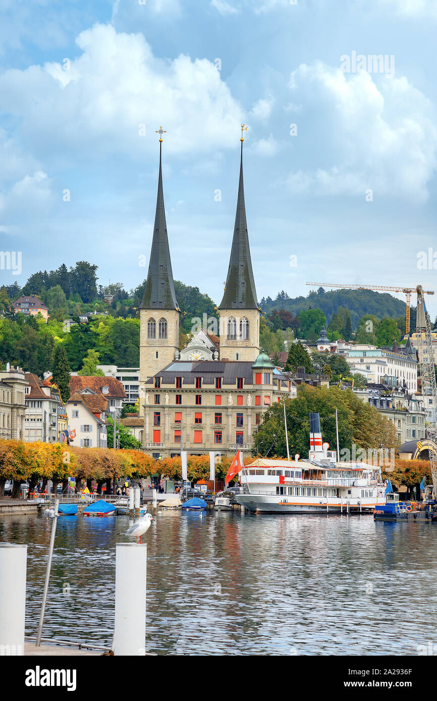 Downtown city scene lucerne switzerland hi-res stock photography and ...