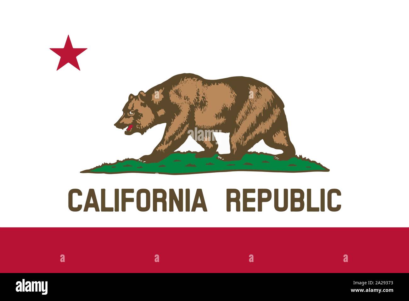 Vector flag of the United States of America State California eps 10 ...