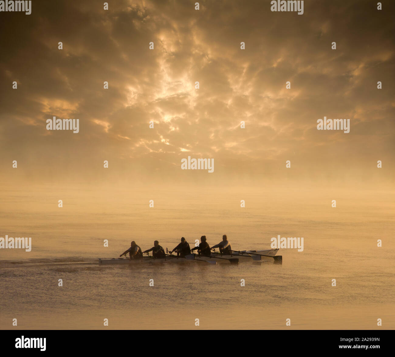 Rowing boat seascapes hi-res stock photography and images - Alamy
