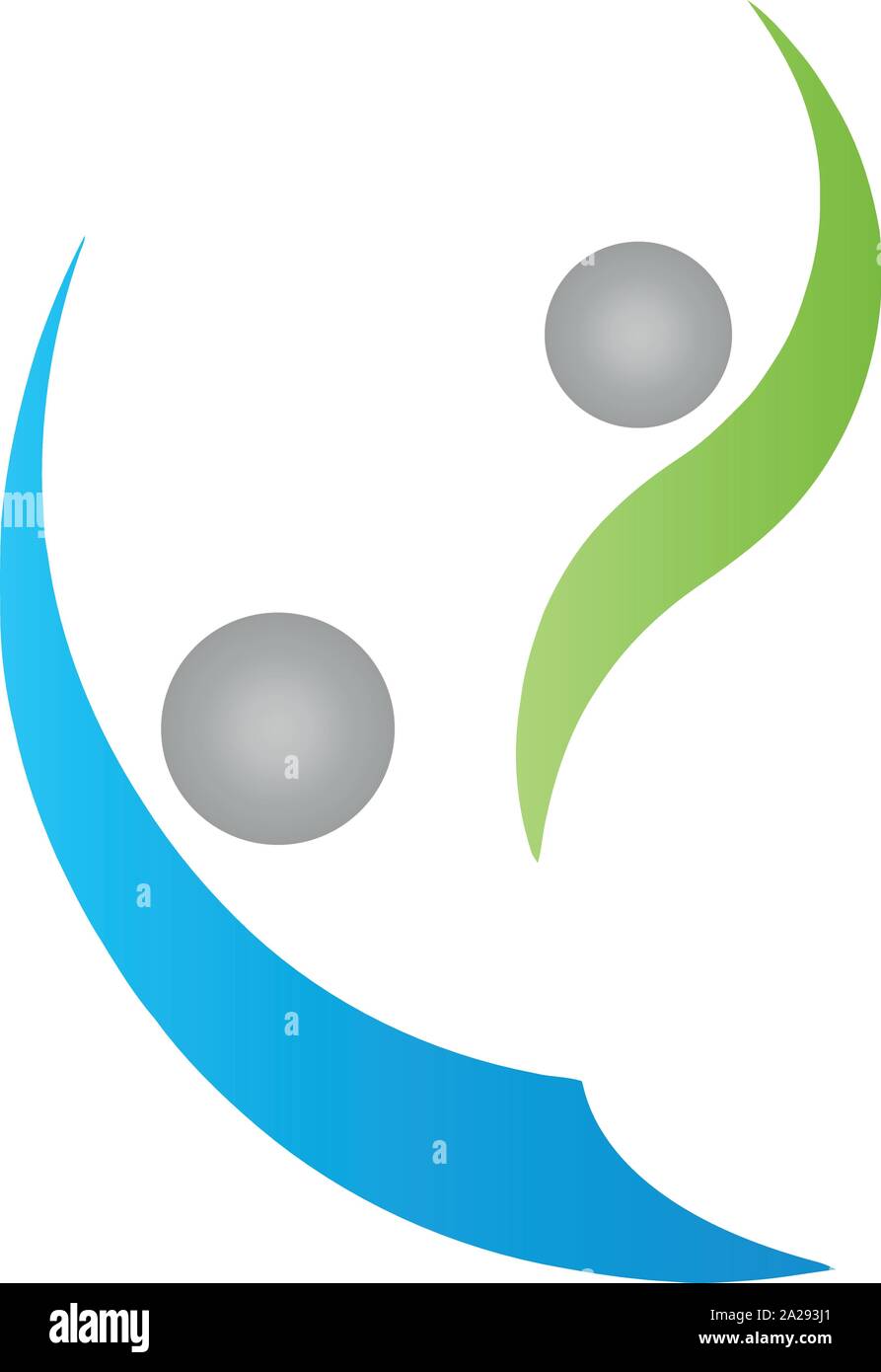 Two people on the move, fitness logo Stock Vector Image & Art - Alamy