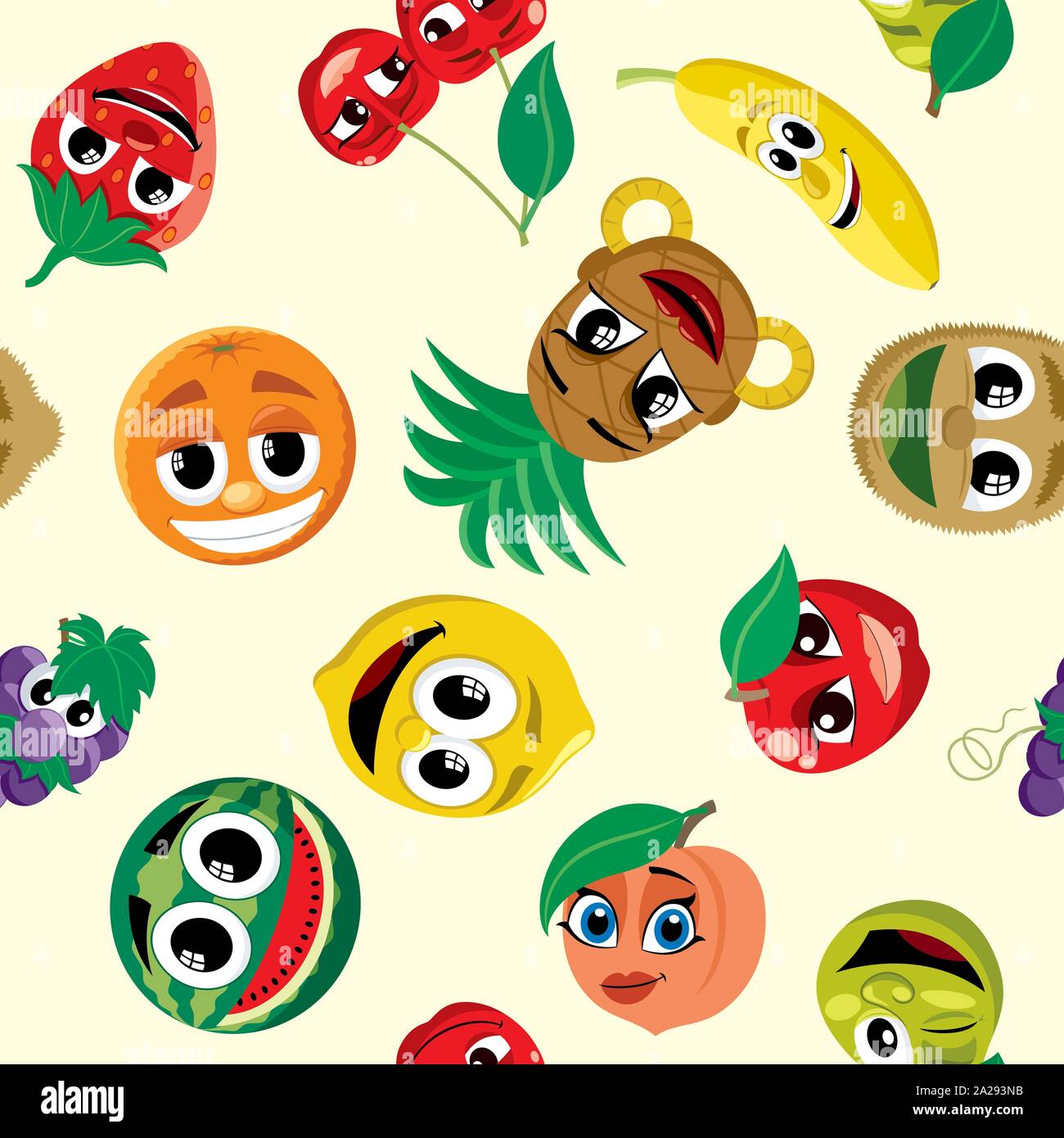 Cute cherry fruit cartoon hi-res stock photography and images - Alamy