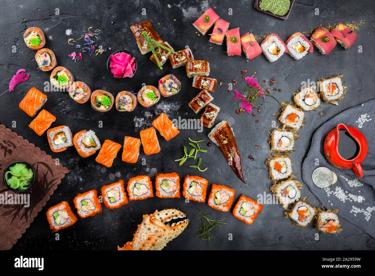 Japanese food border background menu hi-res stock photography and ...