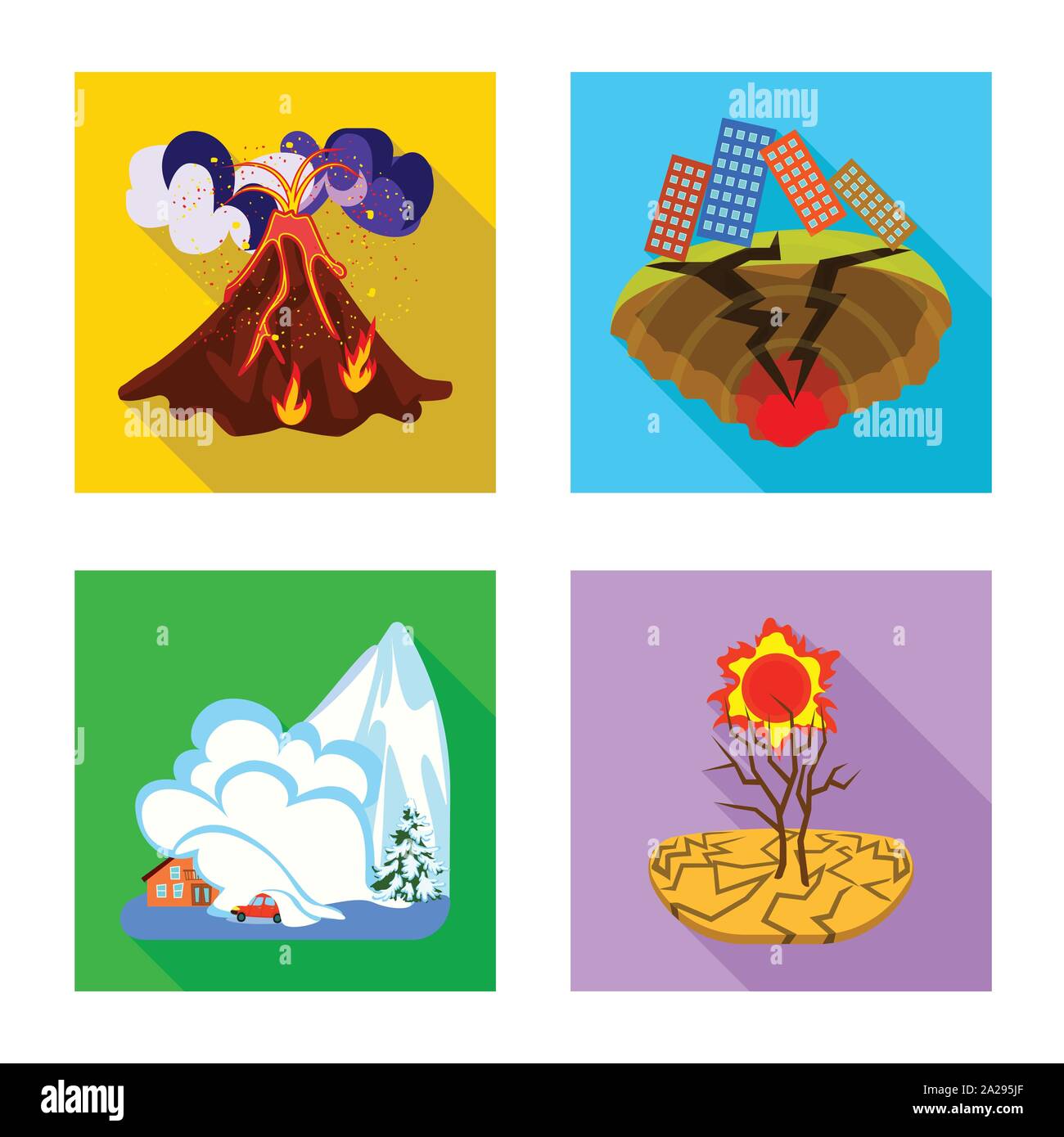 Vector design of collapse and environment sign. Collection of collapse ...