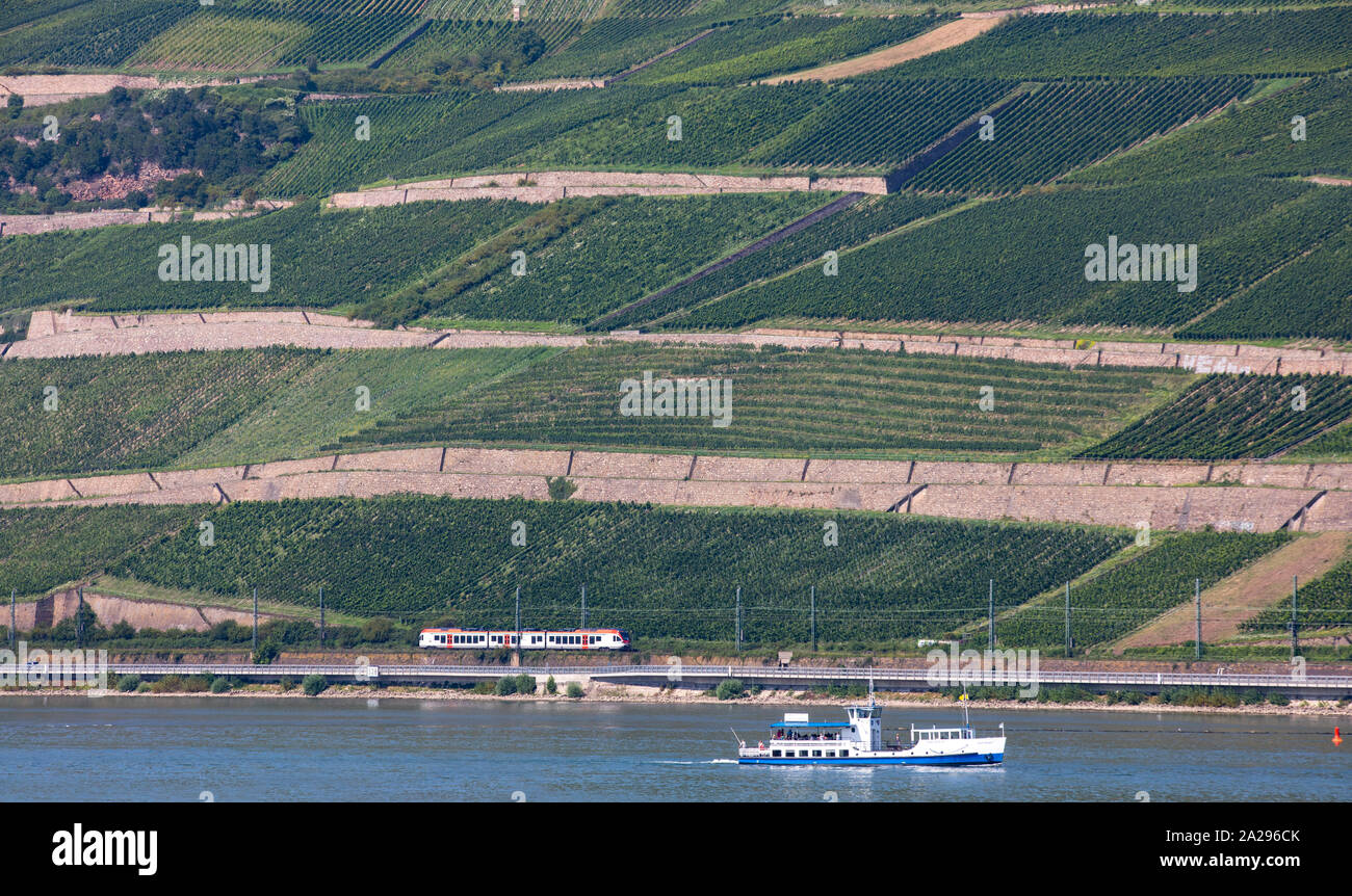 Local train, Regiobahn, on the UNESCO World Heritage railway line in ...