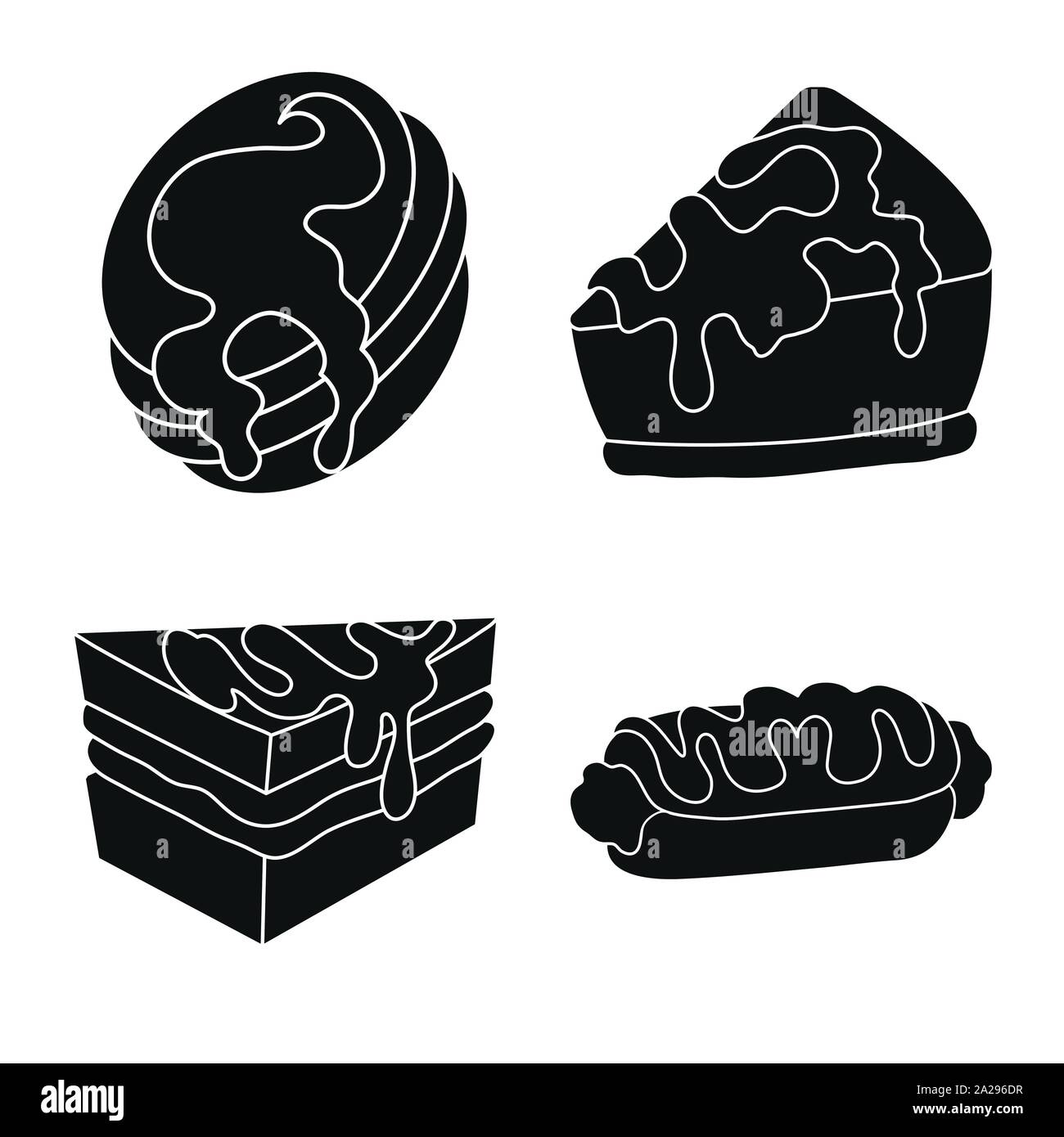 Vector illustration of sweetness and product logo. Set of sweetness and ...