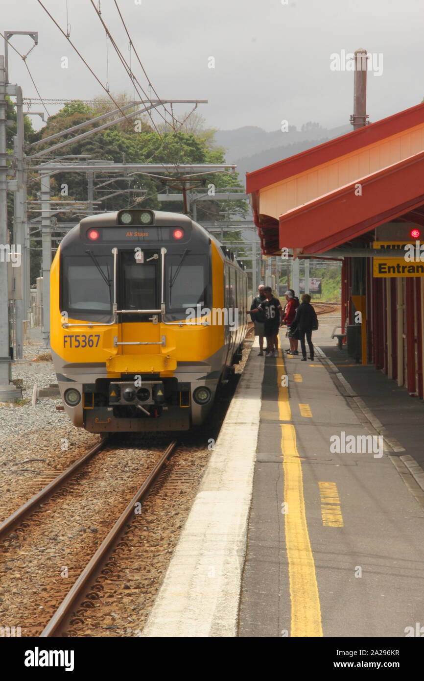 Wellington commuter train Stock Photo - Alamy