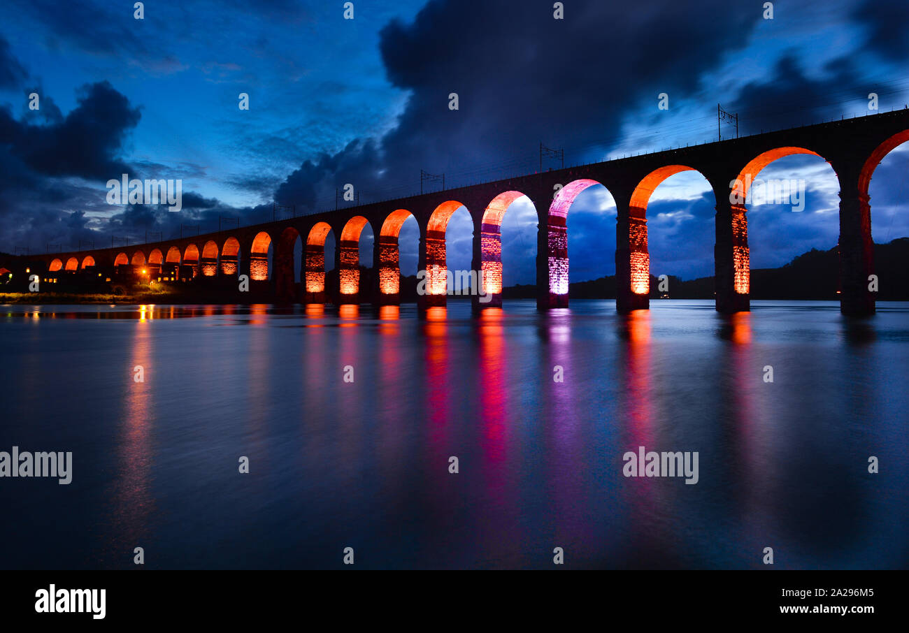 The Royal Border Bridge, opened in 1850 by Queen Victoria, carries the ...