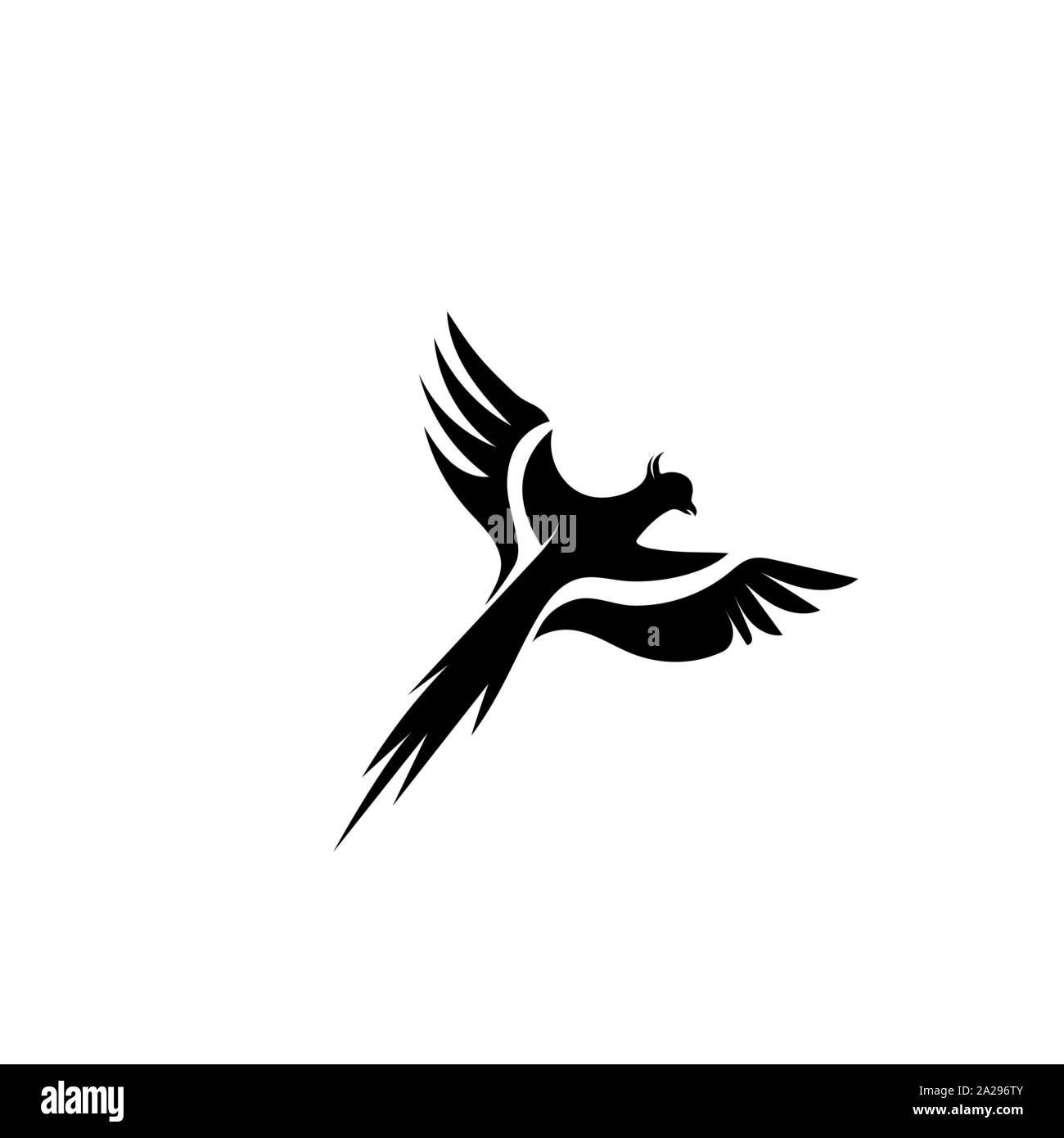 Bird fly Logo Template vector illustration design Stock Vector Image ...