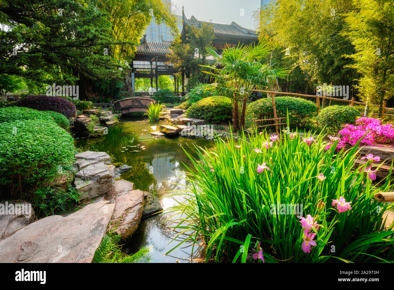 Chengdu water garden hi-res stock photography and images - Alamy