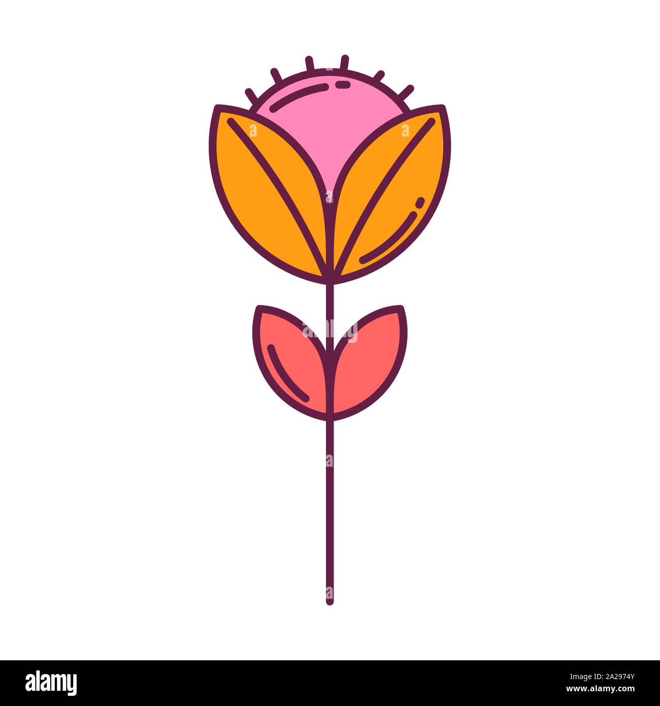 flower hello autumn design icon vector illustration Stock Vector Image ...
