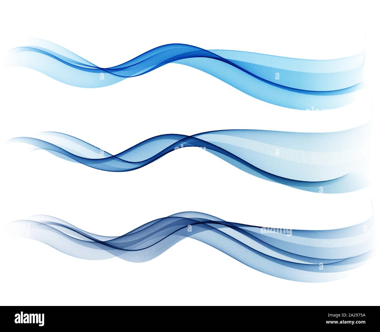 Set of blue abstract wave design element Stock Vector Image & Art - Alamy