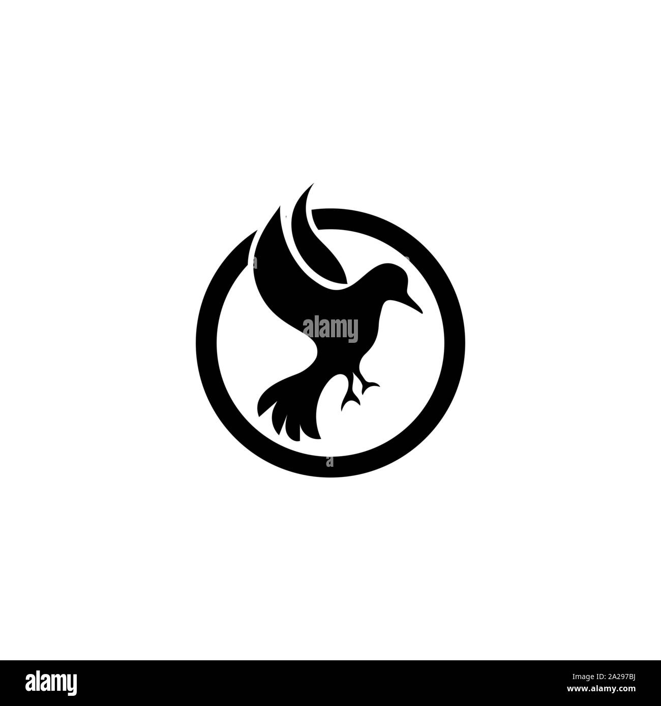 Bird fly Logo Template vector illustration design Stock Vector Image ...