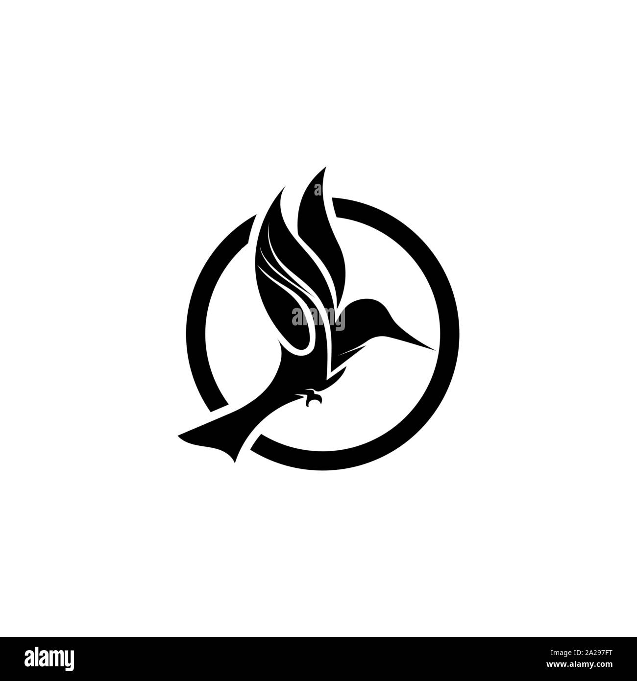 Bird fly Logo Template vector illustration design Stock Vector Image ...