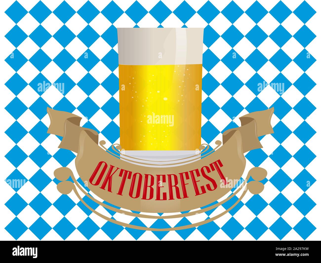 Oktoberfest poster with a beer mugs - Vector Stock Vector Image & Art ...