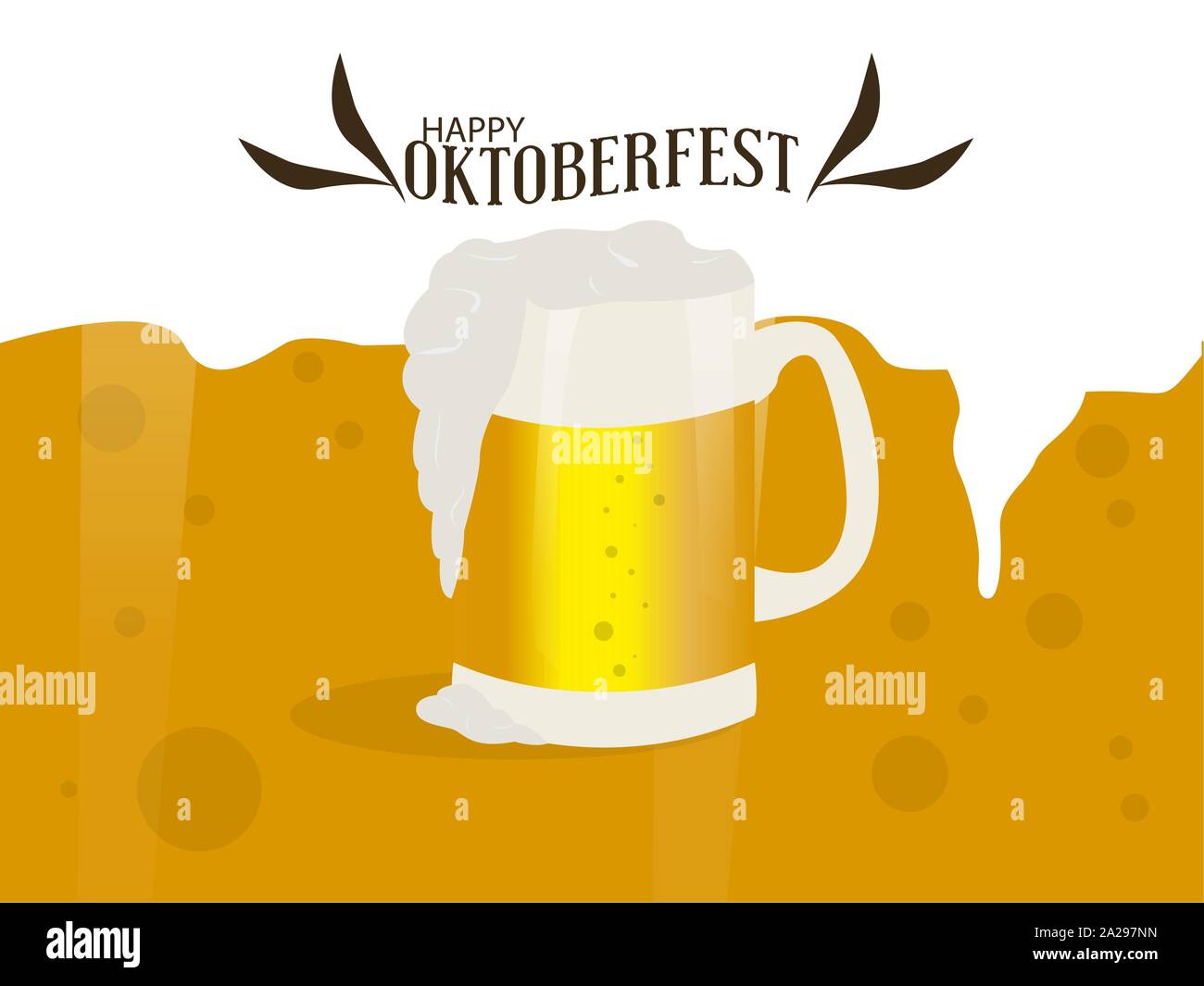 Oktoberfest poster with a beer mug - Vector Stock Vector Image & Art ...