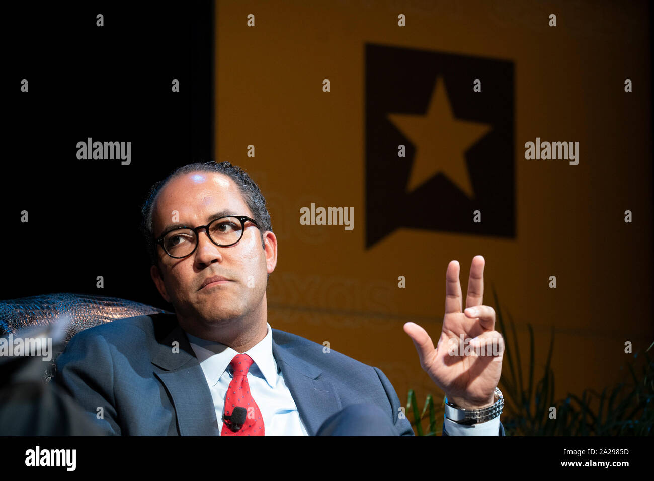 U.S. Rep. Will Hurd speaks with Texas Tribune CEO Evan Smith at the ...