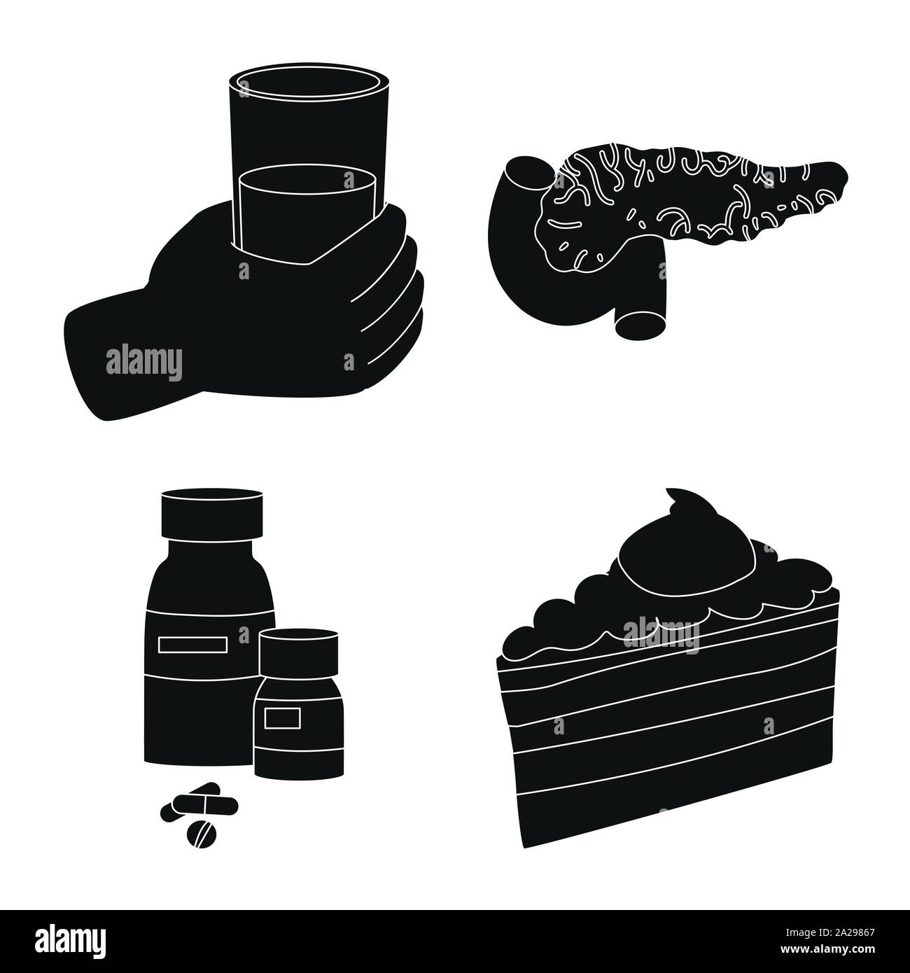 Diabetes stock vector Black and White Stock Photos & Images - Alamy