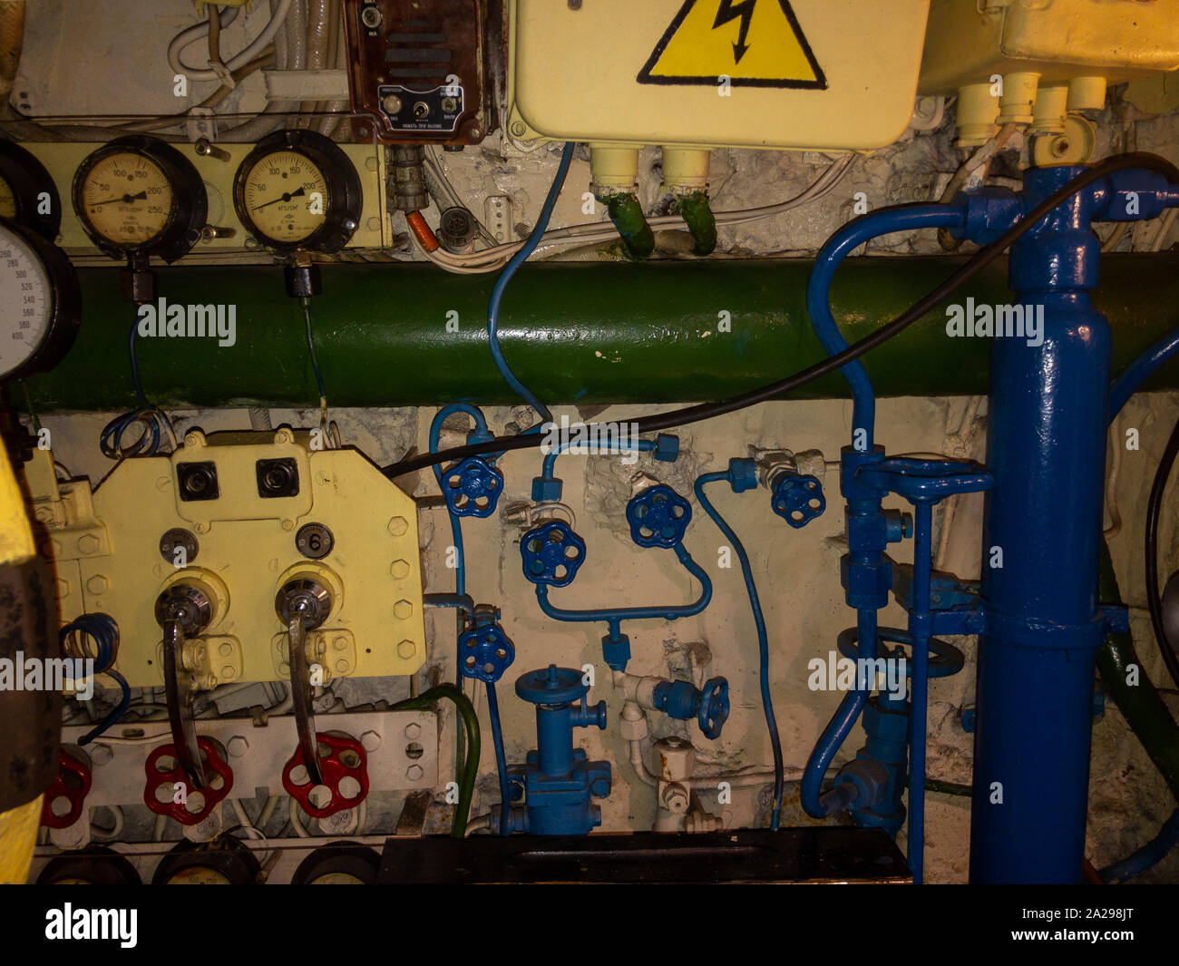 Interior of the old military submarine Stock Photo - Alamy