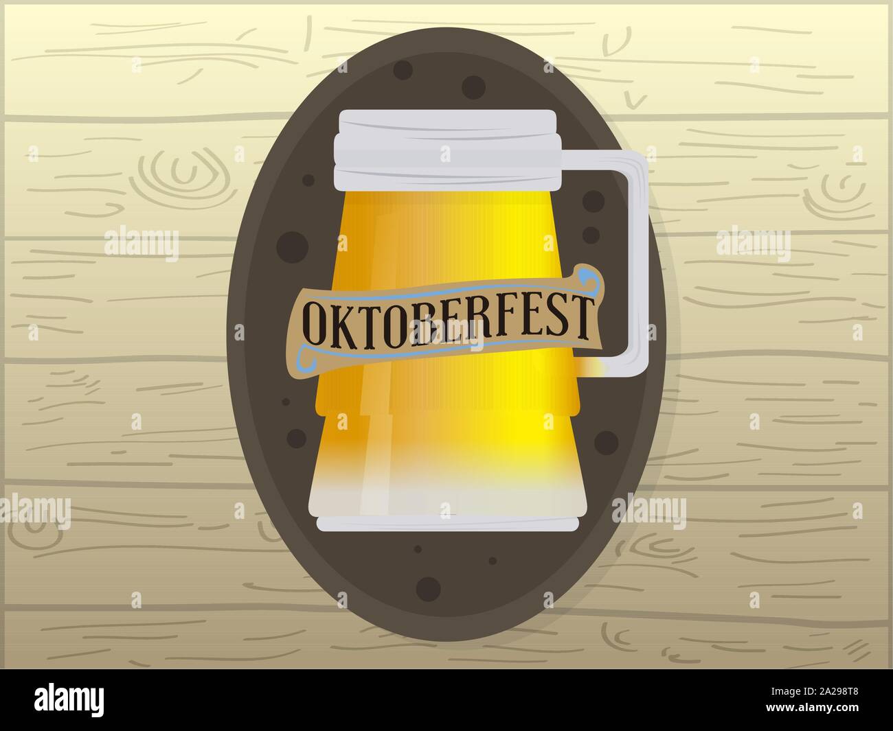 Oktoberfest poster with a beer mug - Vector Stock Vector Image & Art ...