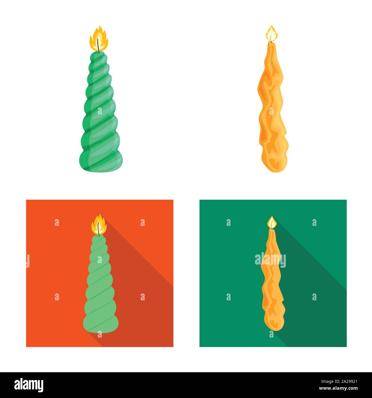 Vector design of relaxation and flame symbol. Set of relaxation and wax ...