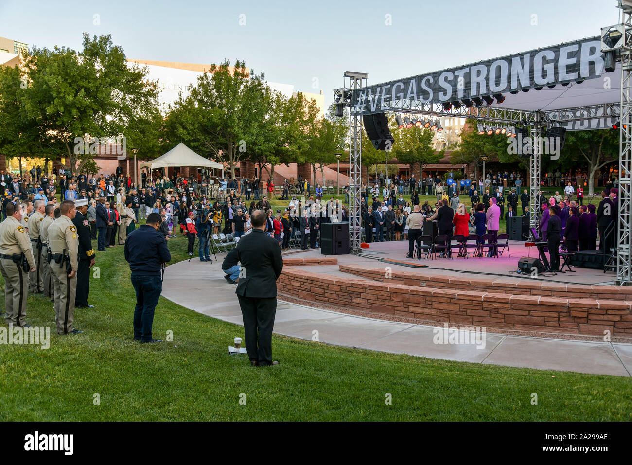 Las Vegas, NV, USA. 1st Oct, 2019. Sunrise remembrance service marking ...