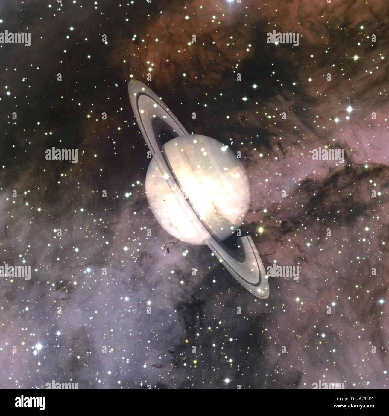 Saturn - planet of the Solar system. Science wallpaper. Elements of ...
