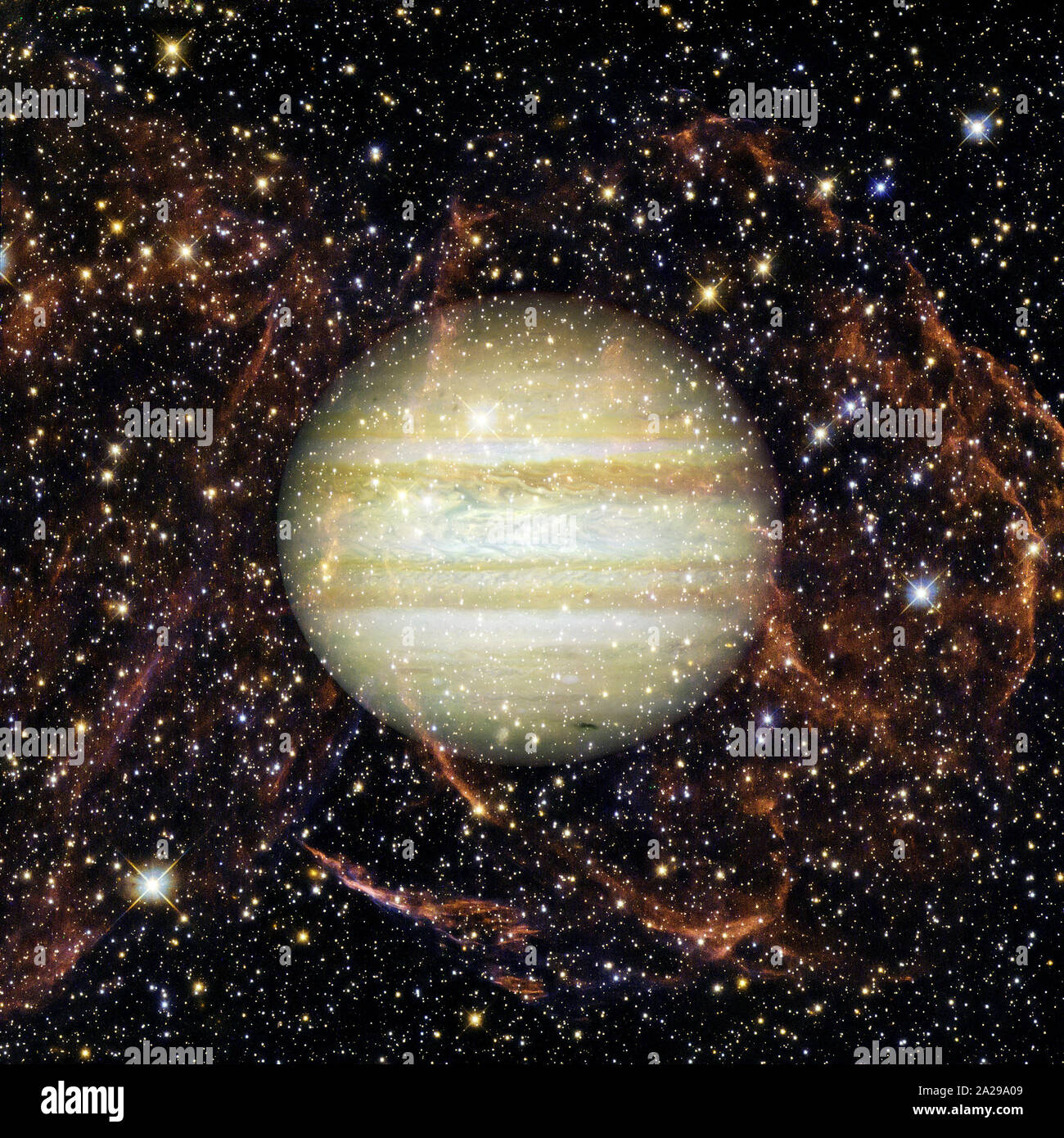 Planet Jupiter in outer space. Science wallpaper. Beauty of the ...