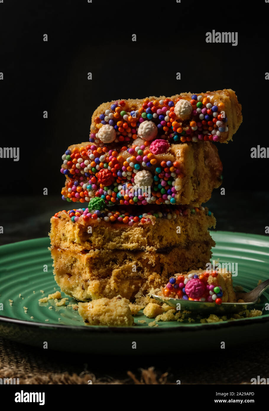 Peruvian classic dessert, turron de Doña pepa with honey and candies ...