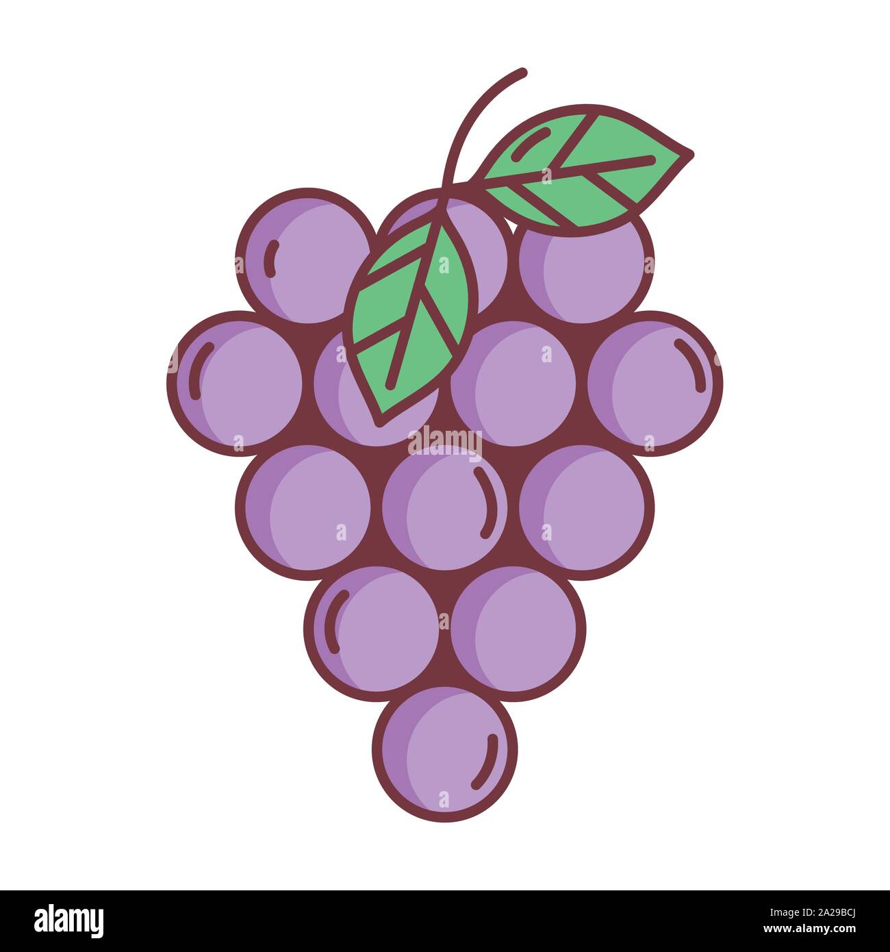 bunch grapes hello autumn design icon vector illustration Stock Vector ...