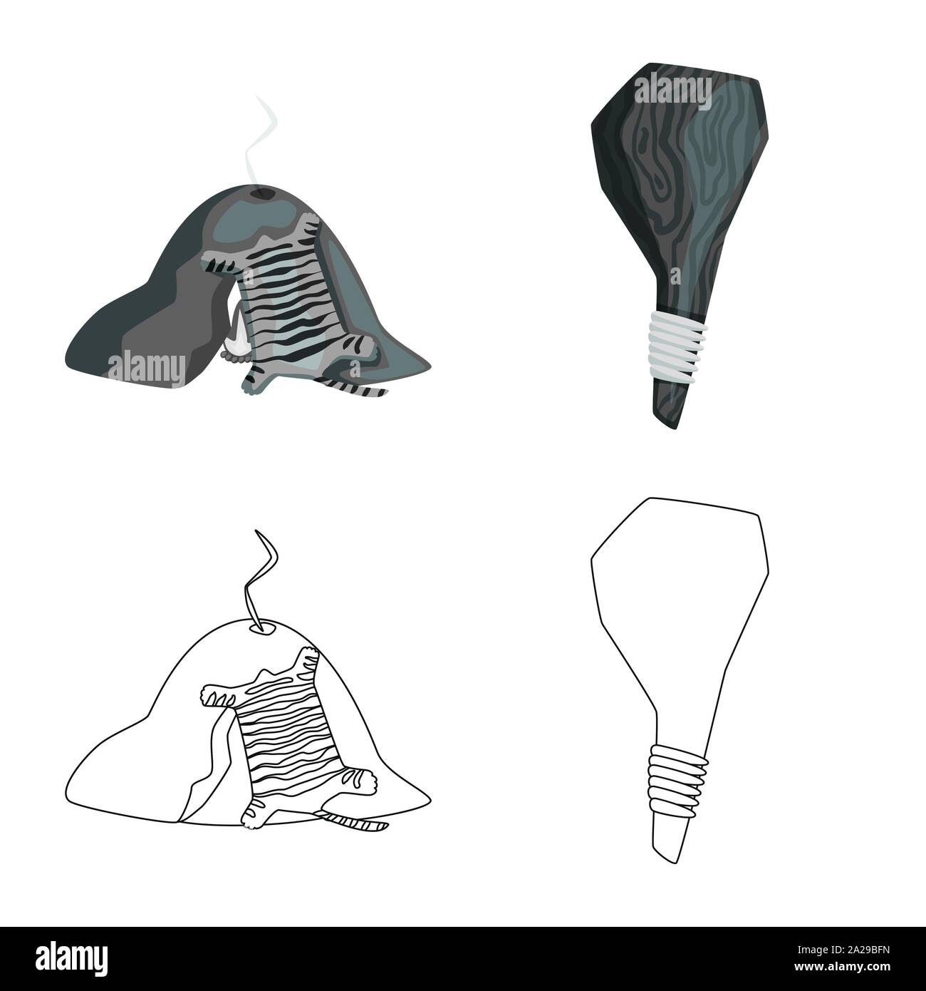 Vector illustration of evolution and prehistory sign. Set of evolution ...