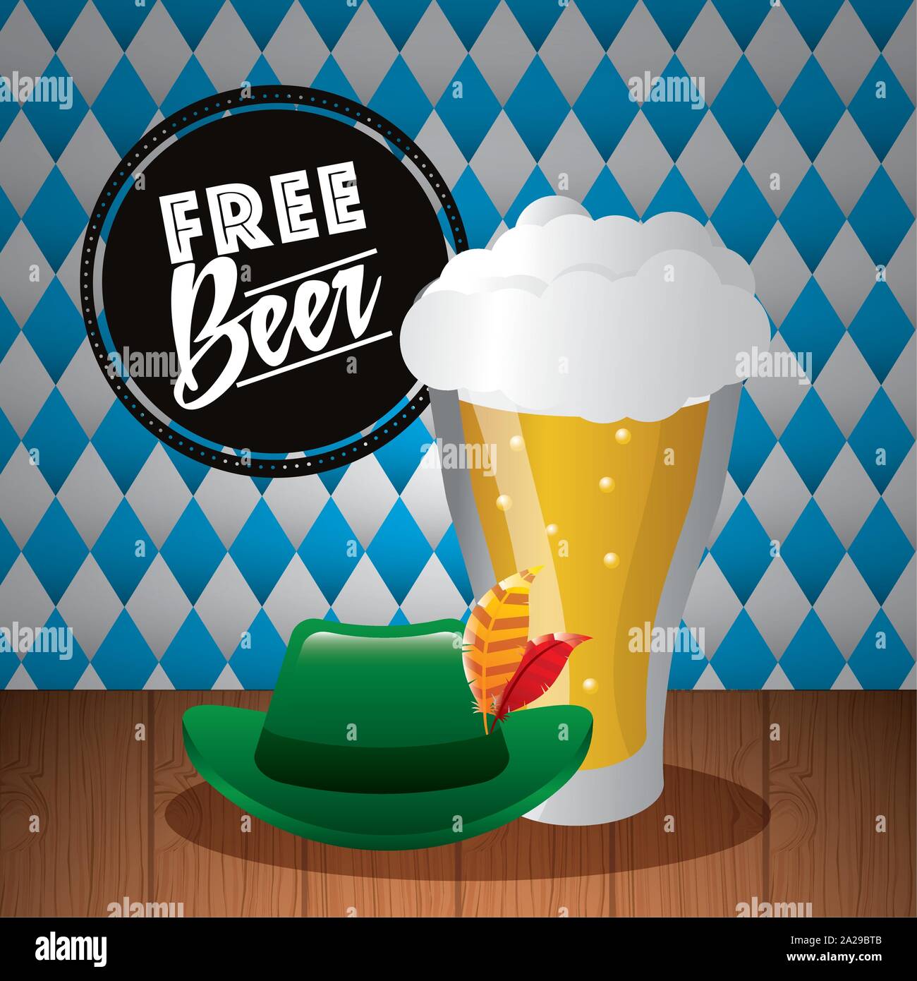 Oktoberfest celebration illustration, beer festival design Stock Vector ...
