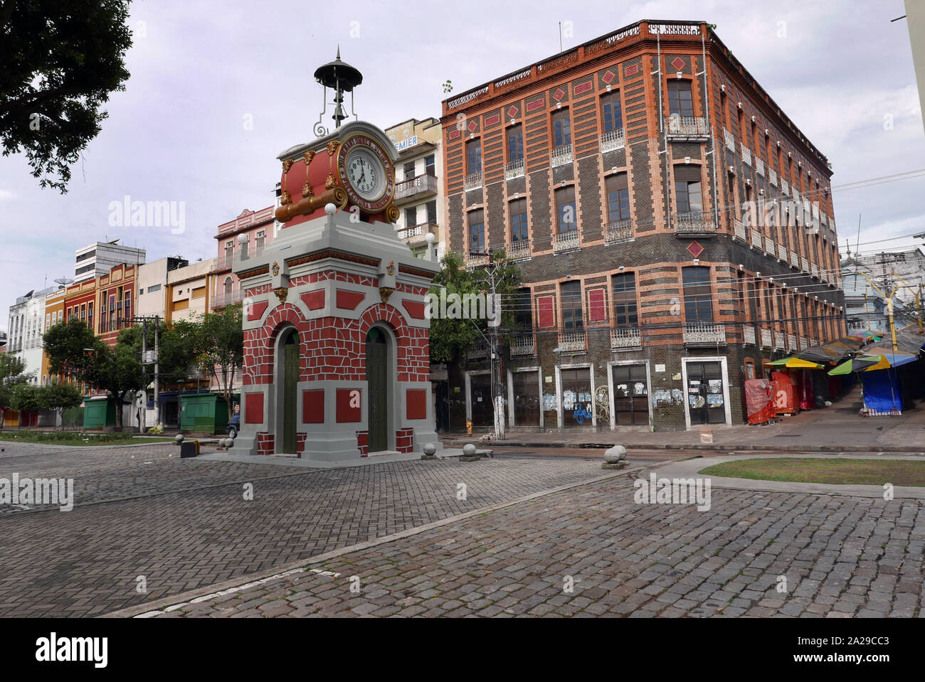 The Municipal clock on the Avenida Eduardo Ribeiro Manaus Brazil Stock ...