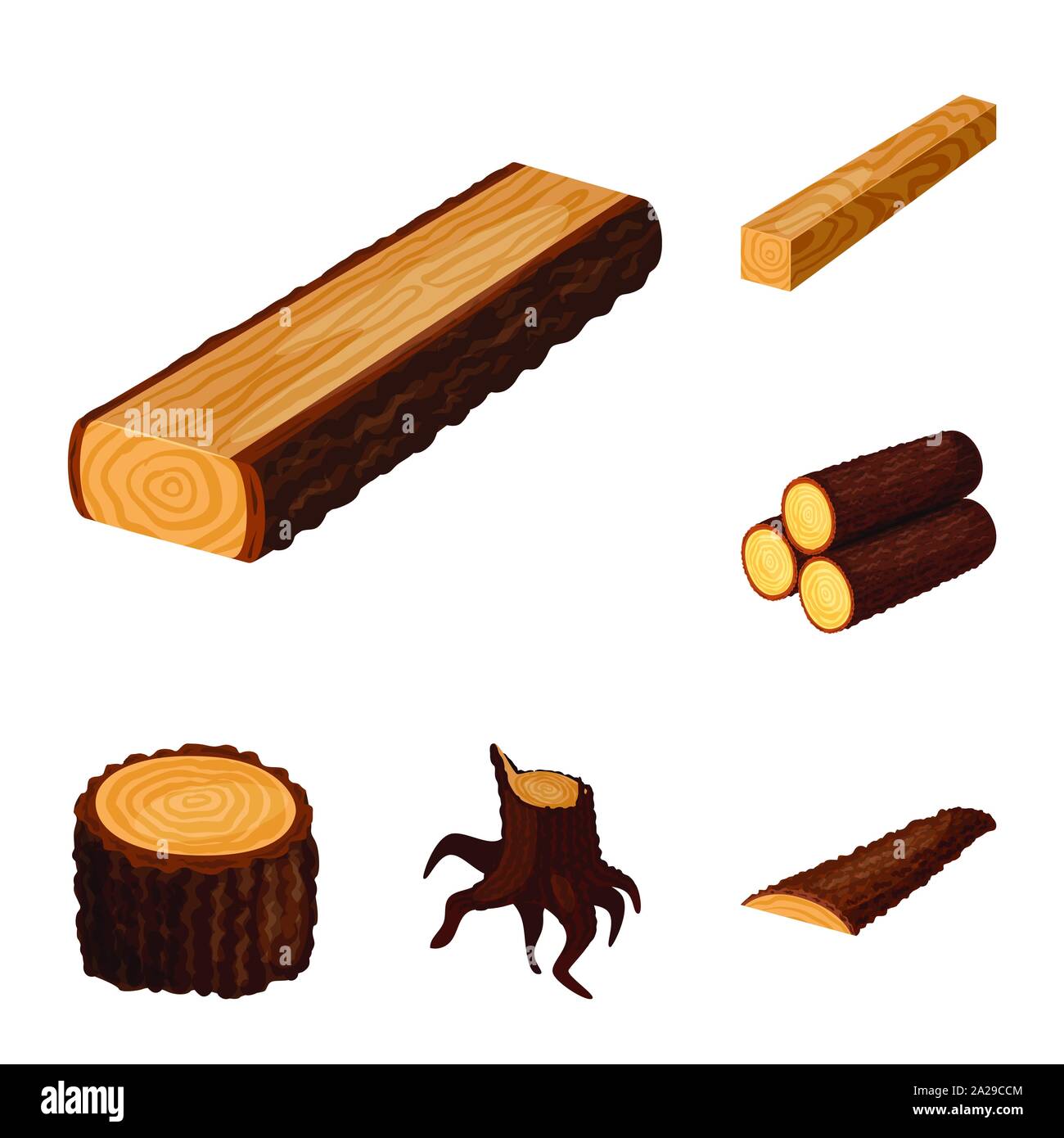Isolated object of signboard and wood symbol. Collection of signboard ...