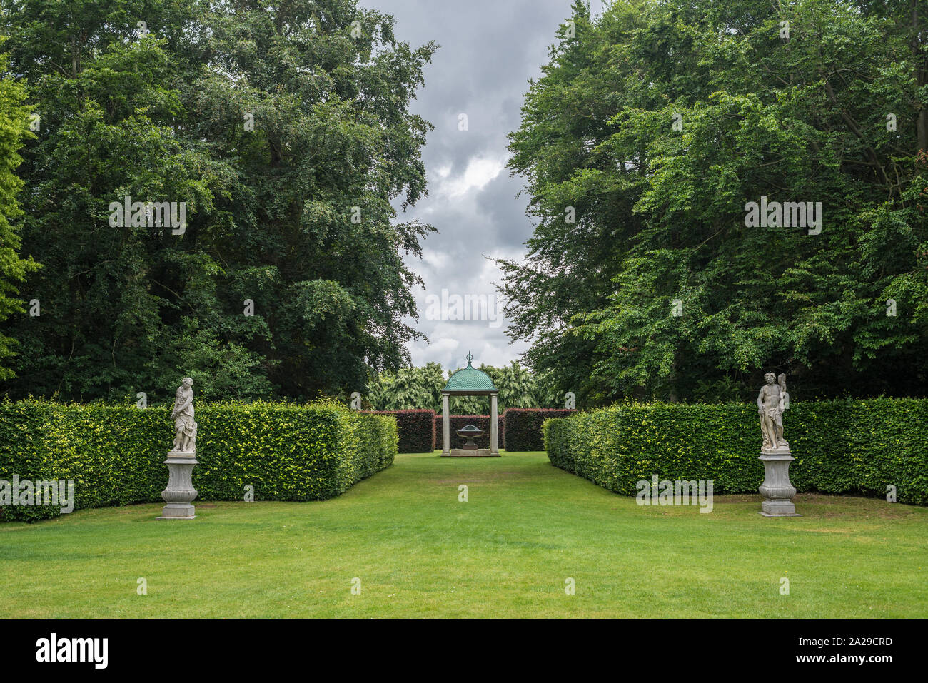 Cambridge, UK - July 2019: Gardens of Anglesey Abbey, a country house ...