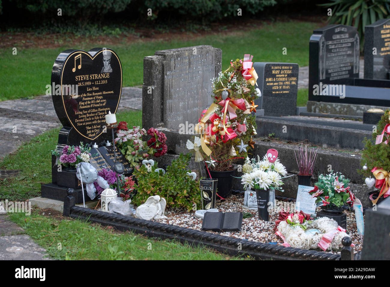 The grave of the late Visage singer Steve Strange at the Jubilee ...