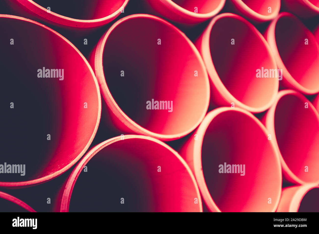 Red pvc drainage pipes hi-res stock photography and images - Alamy