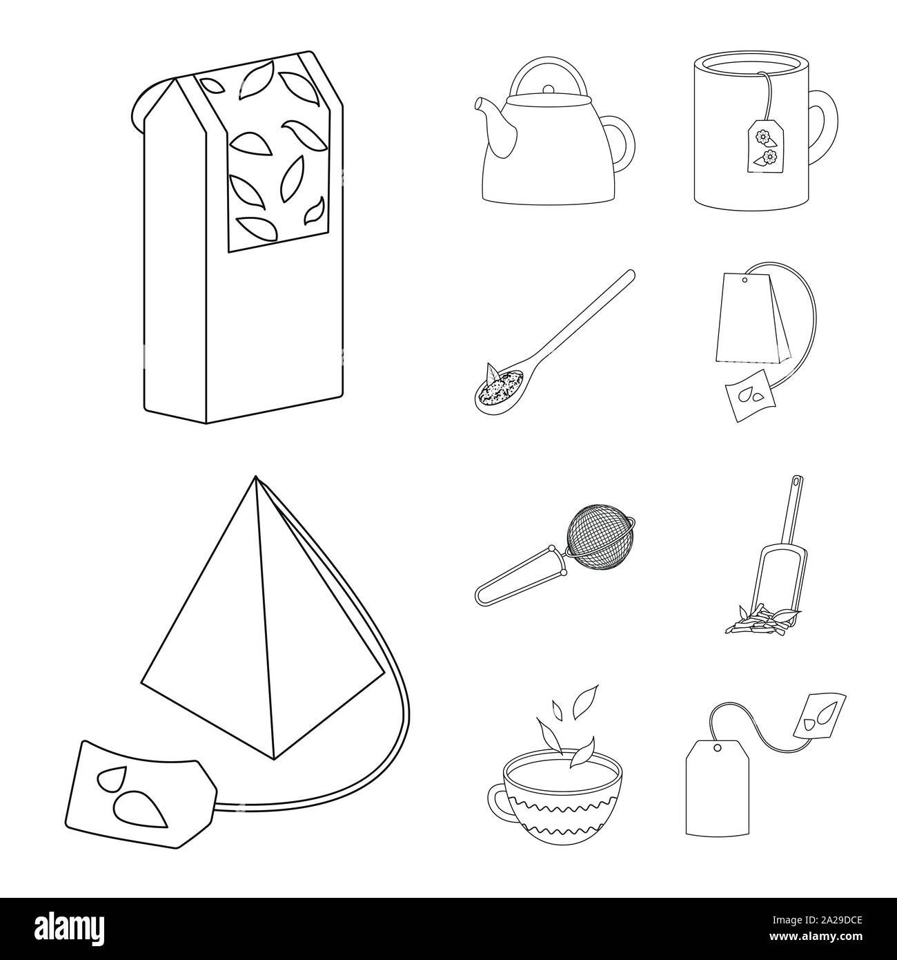 Tea cup strainer scoop Stock Vector Images - Alamy