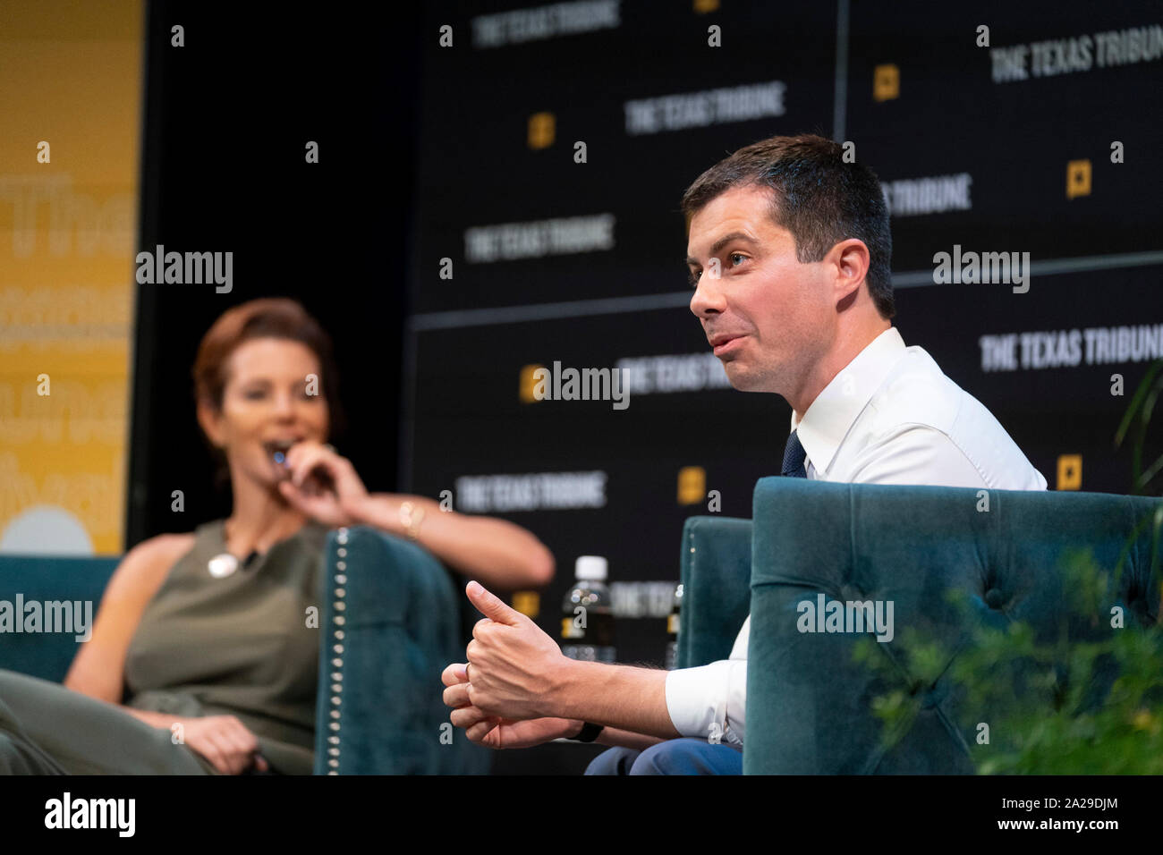 South Bend Mayor and presidential candidate Pete Buttigieg speaks with ...