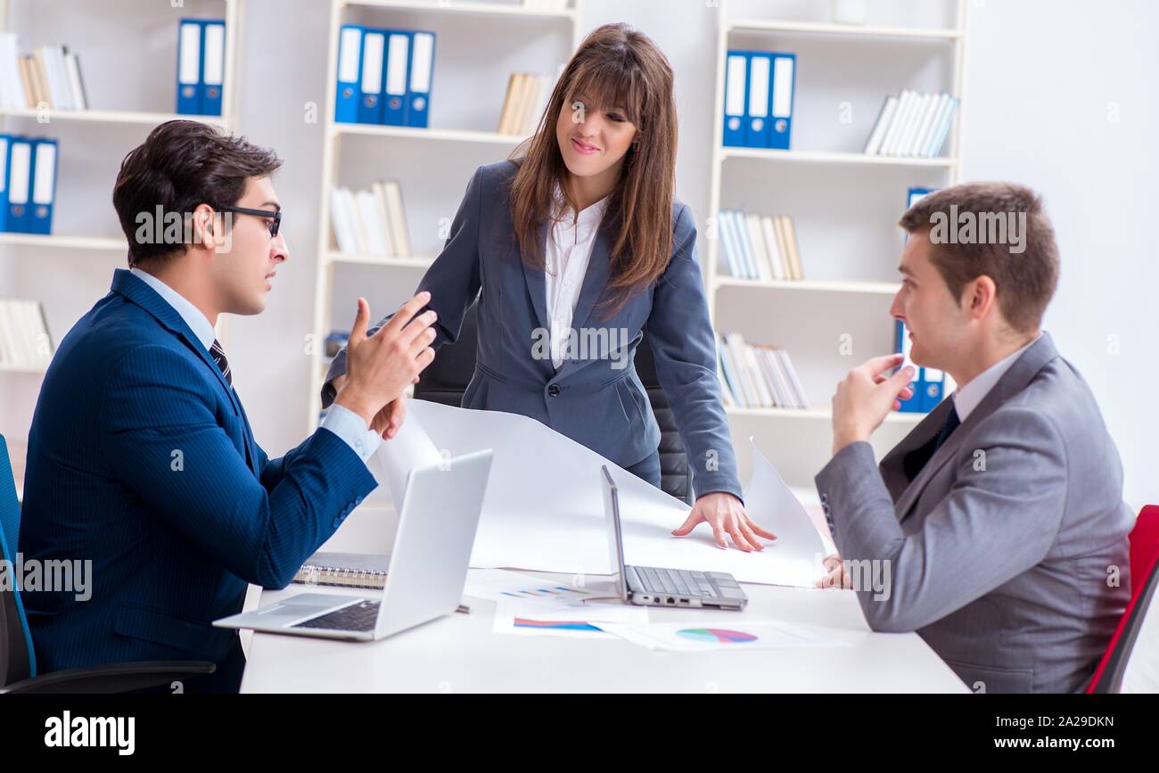 The business meeting with employees in the office Stock Photo - Alamy