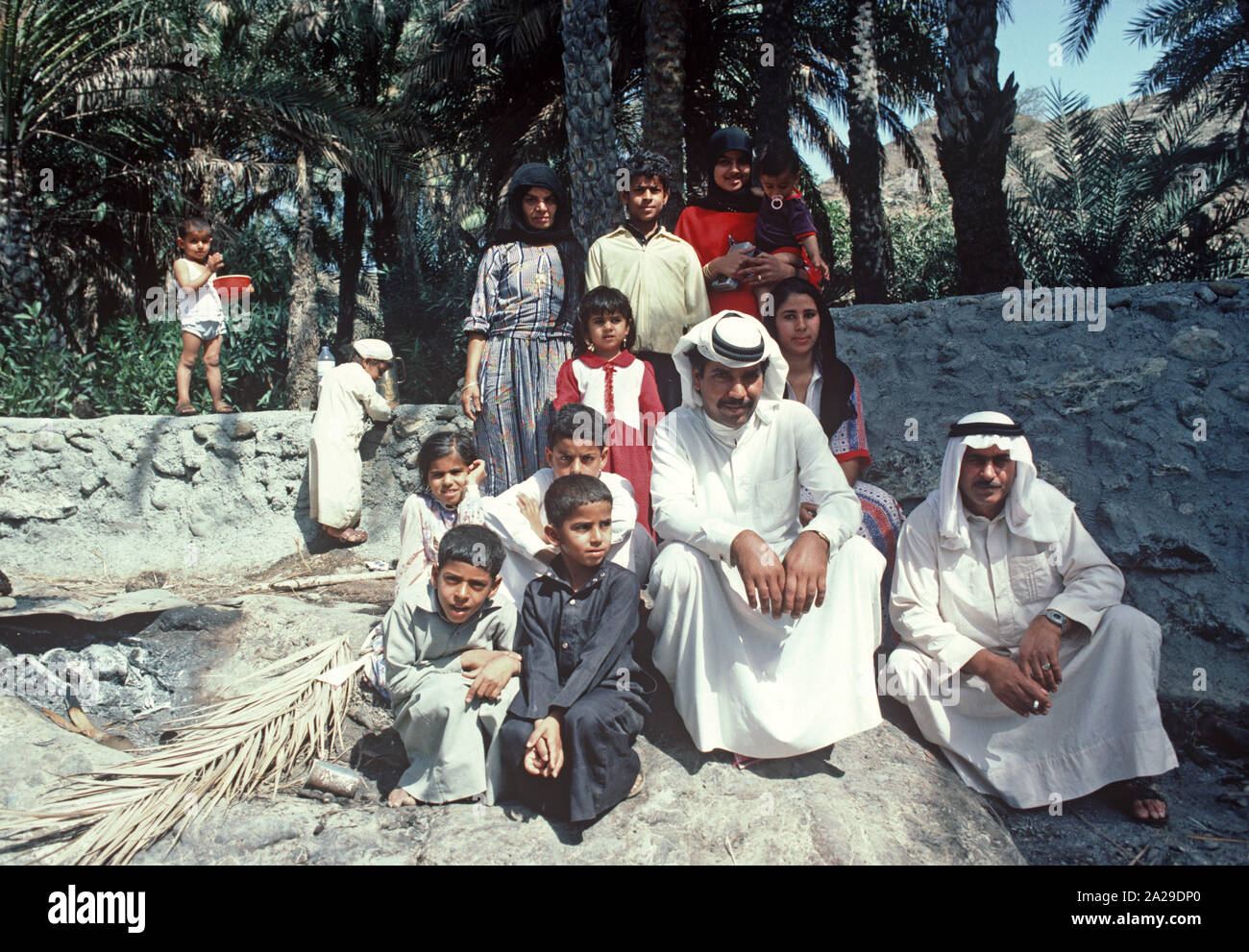 Arab family in Dubai oasis, United Arab Emirates, UAE Stock Photo - Alamy