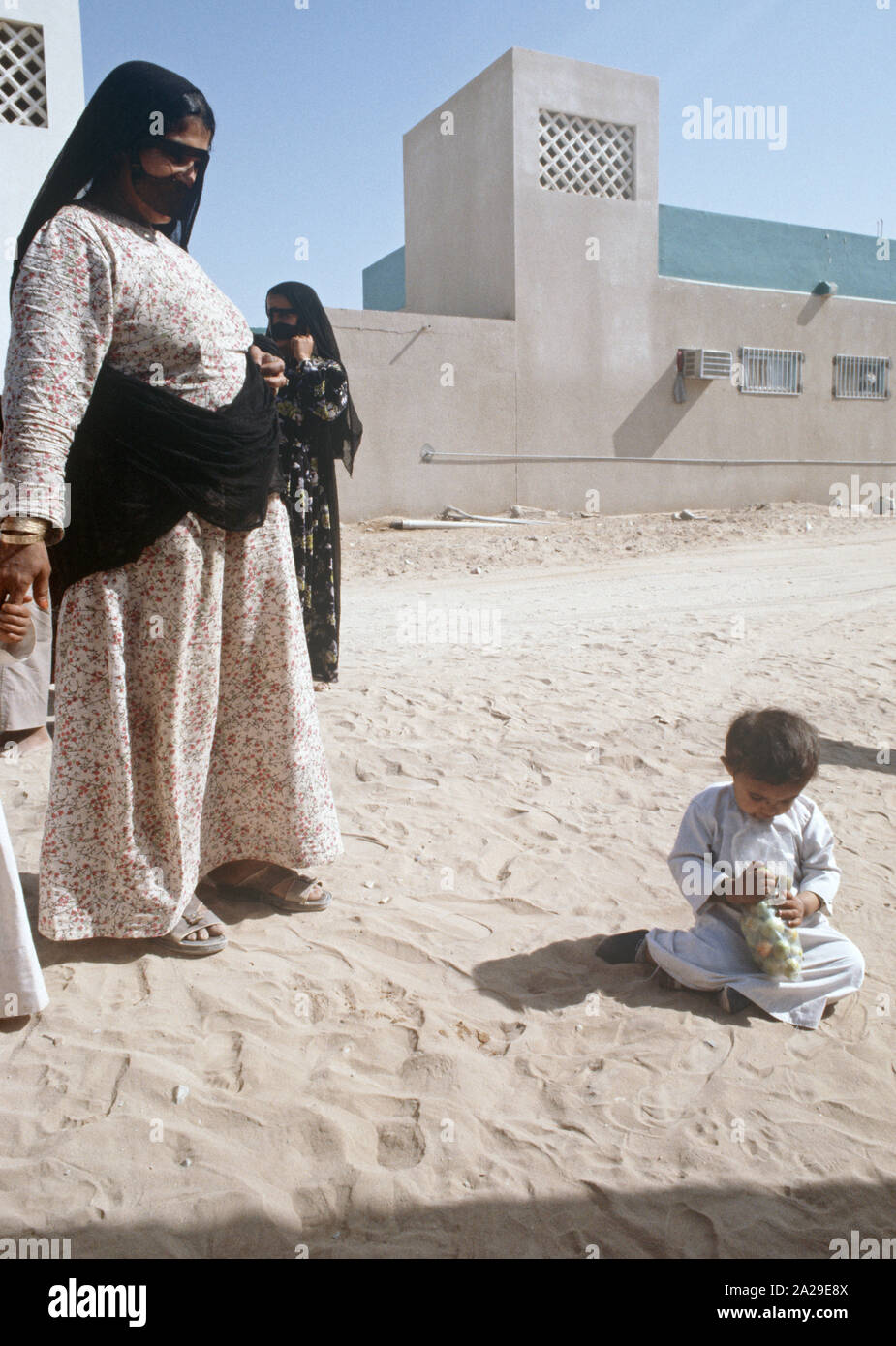 Dubai woman in traditional robe and hijab headscarf, United Arab ...