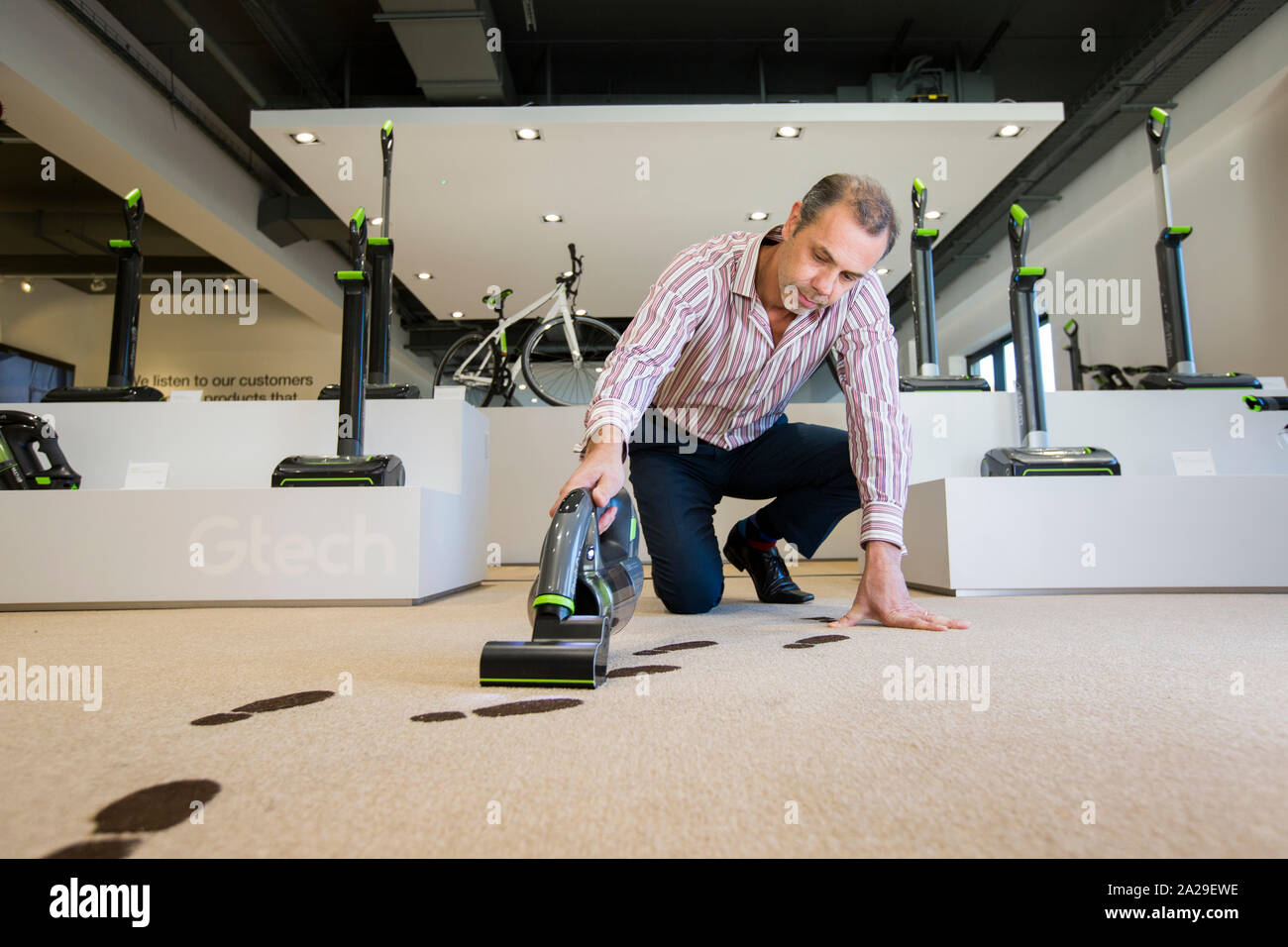 Nick Grey, founder of GTech, at the company's headquarters in Worcester ...