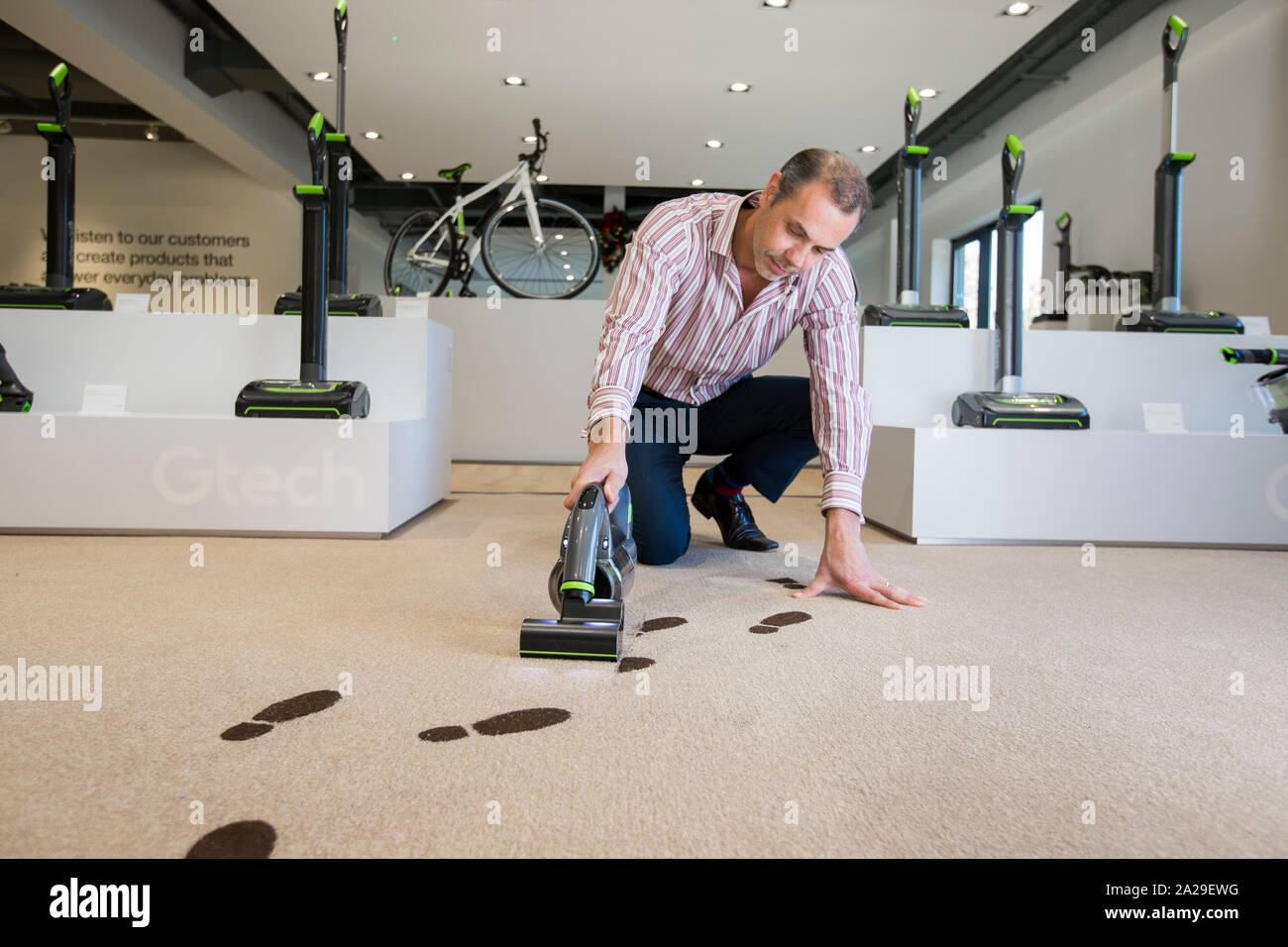 Nick Grey, founder of GTech, at the company's headquarters in Worcester ...